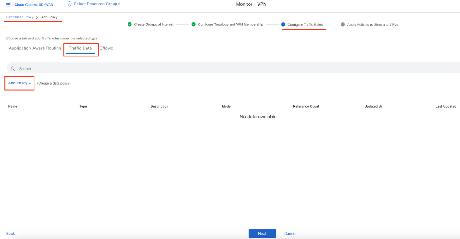Cisco SD-WAN: NAT DIA – Centralized Data Policy Method