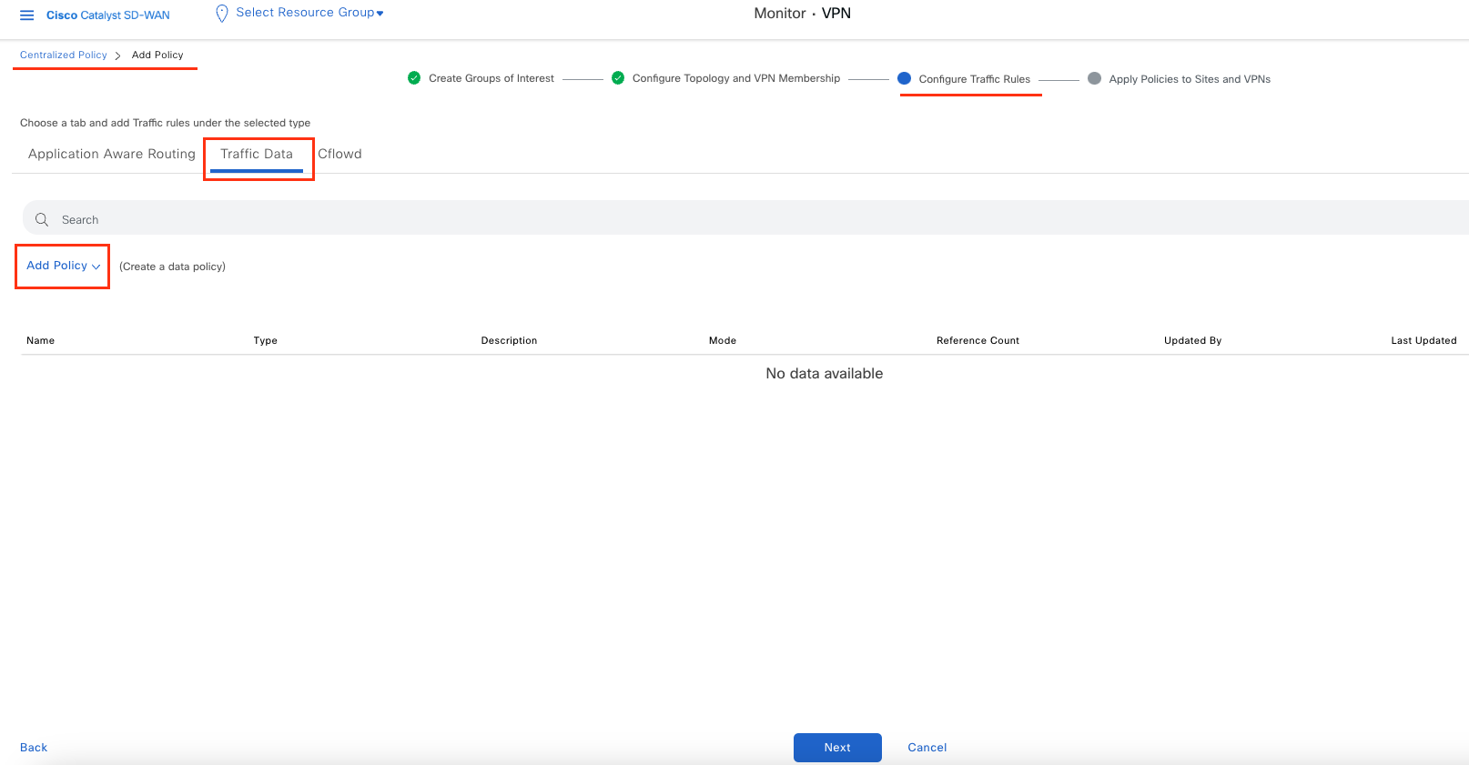Cisco SD-WAN: NAT DIA – Centralized Data Policy Method